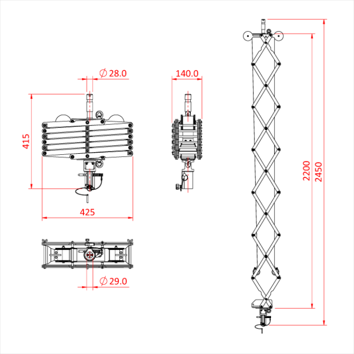 Pantograph 2.2m Drop – Doughty Engineering