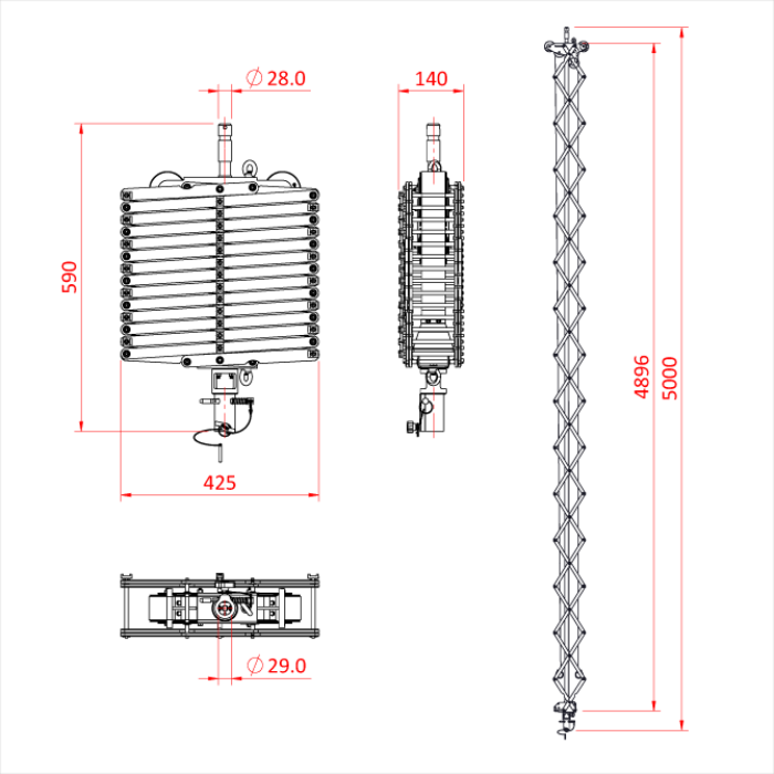 Pantograph 5.0m Drop – Doughty Engineering