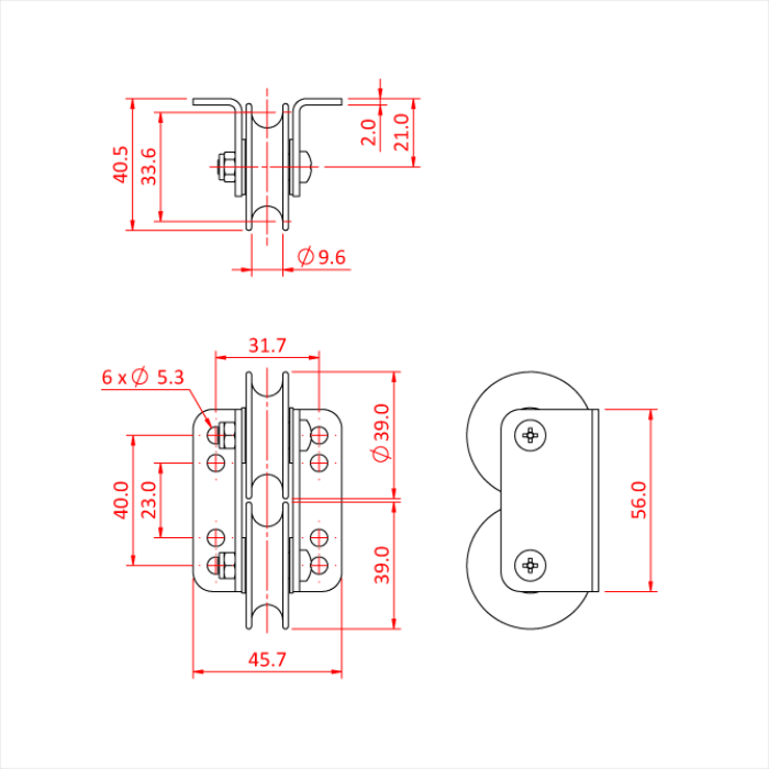 Double Guide Pulley – Doughty Engineering
