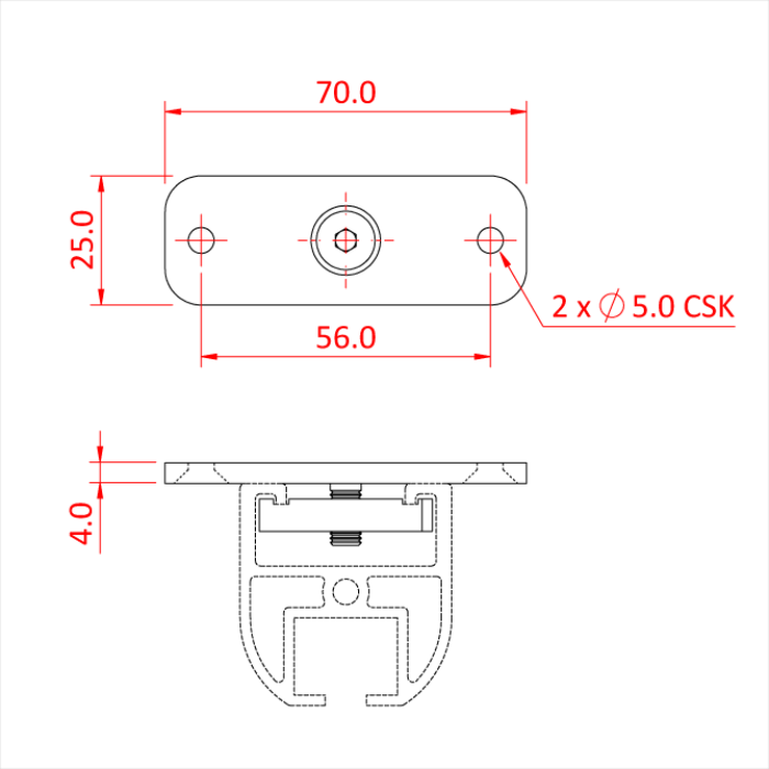 Doughty Rail Ceiling Bracket – Doughty Engineering