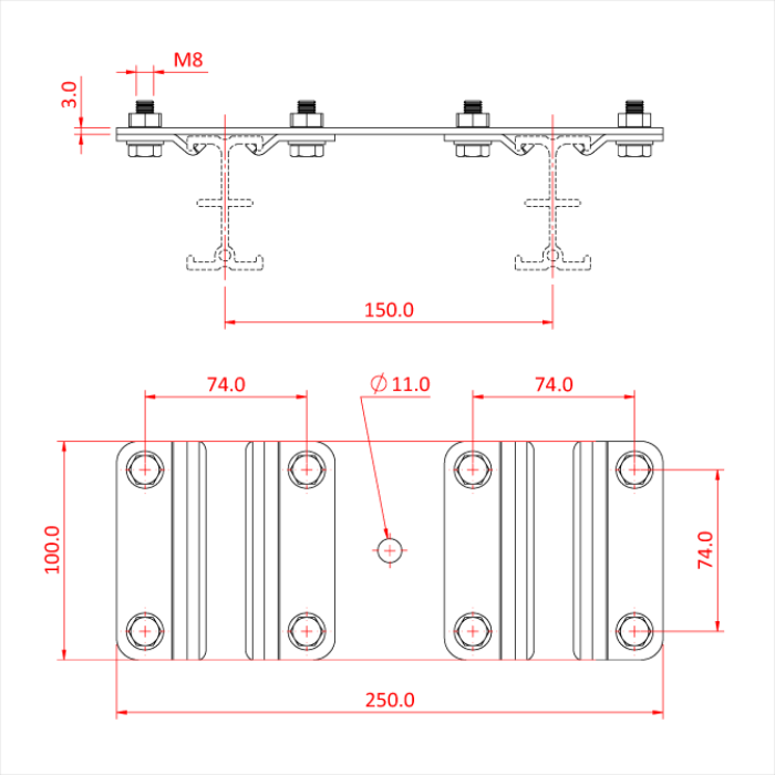 Studio Rail 60-Spacer Plates – Doughty Engineering