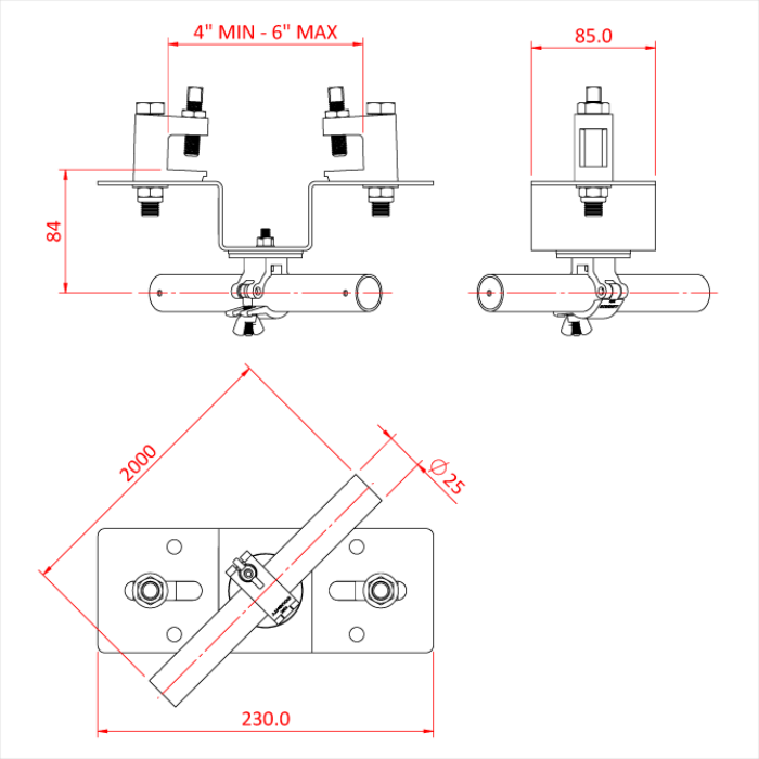 Swivel Arm-Girder Mounted – Doughty Engineering