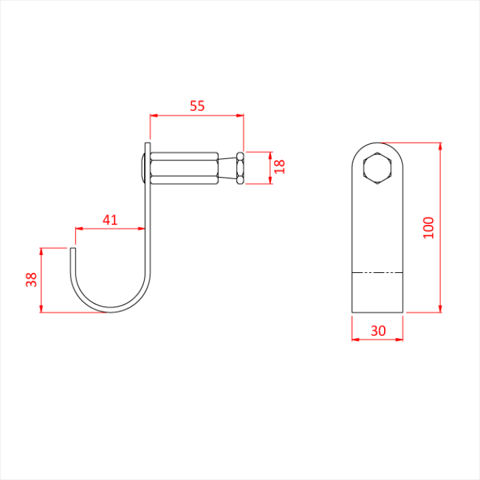 Snap-In Swivel “C” Hook – Doughty Engineering