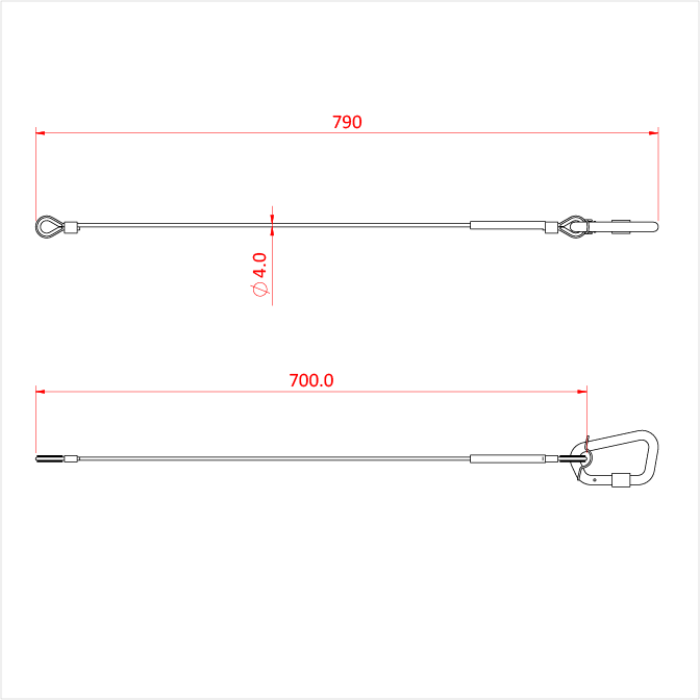 50Kg Safety Bond-4mm x 700mm – Doughty Engineering