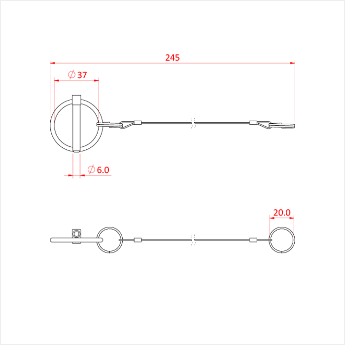 Lynch Pin with wire – Doughty Engineering