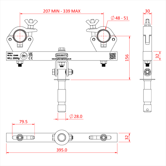 Solid Swivel Truss Adaptors – Doughty Engineering