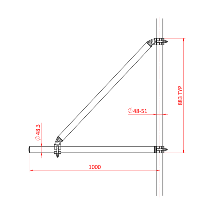 Aluminium Braced Boom Arms – Doughty Engineering