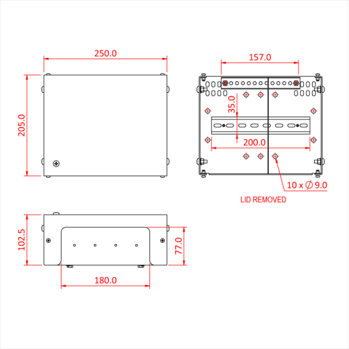 Tough Box Flat Form Cable Terminal Box – Doughty Engineering
