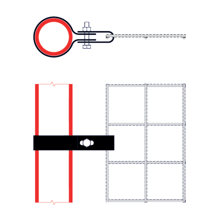Pipeclamp Mesh Panel Clips Single – Doughty Engineering